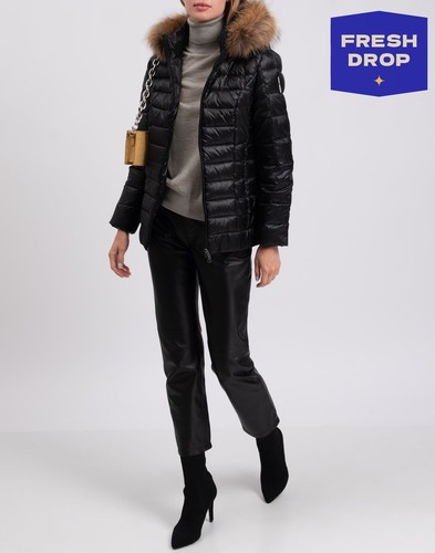 RRP €240 BOMBOOGIE Down Quilted Jacket Size 3 / L Detachable Raccoon ...