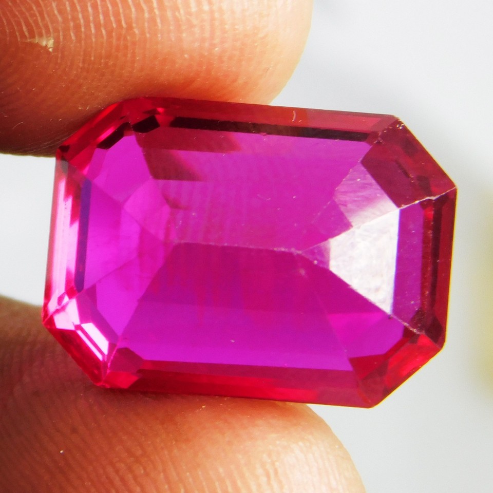 Certified Natural Burmese Ruby 18.10 Ct Untreated FLAWLESS Emerald Cut ...