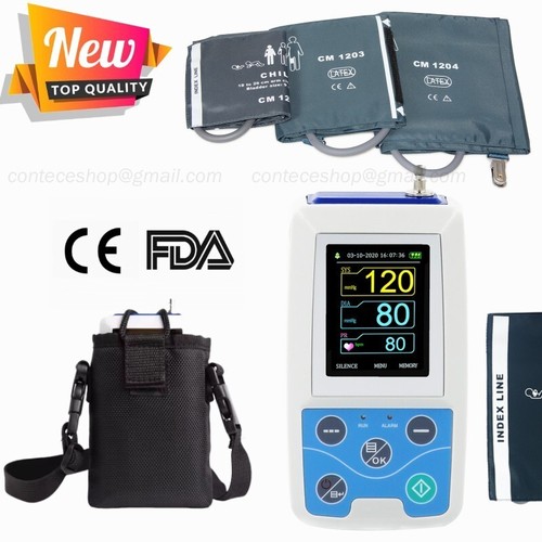 ABPM50 Ambulatory Blood Pressure Monitor Upper Arm Digital NIBP Holter ...