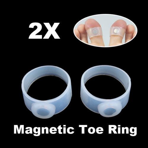 2Pcs Slimming Silicone Foot Magnetic Toe Ring Weight Loss Health Fit ...