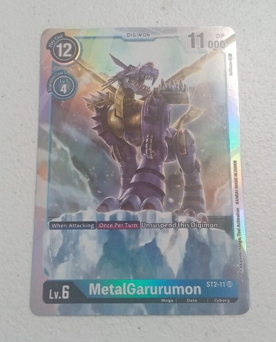 Digimon Tcg MetalGarurumon St2-11 Super Rare Blue Foil Cocytus Blue | eBay