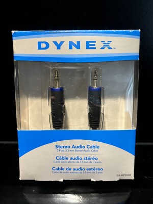 Dynex Stereo Audio Cable for MP3 DX-MP353B 3 ft Cable 3.5 mm | eBay