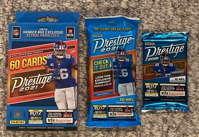 2021 Panini NFL Football Prestige sealed Hanger Box + Fat Pack + Retail ...