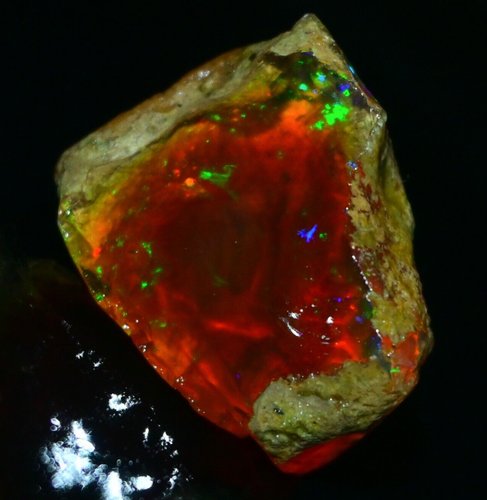 Opale de feu multi brute 58,15 carats opale éthiopienne naturelle opale ...
