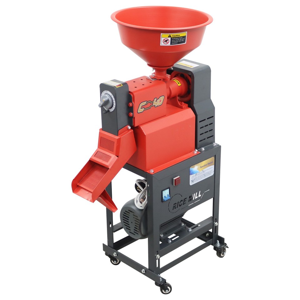 220V Rice Sheller Peeling Huller Machine 2.4HP Powerful Rice Miller ...