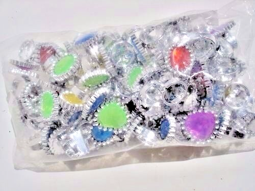 Plastic Rhinestone Rings ( Lot Of 72 ) Carnivals,Toys, Party Favors ...
