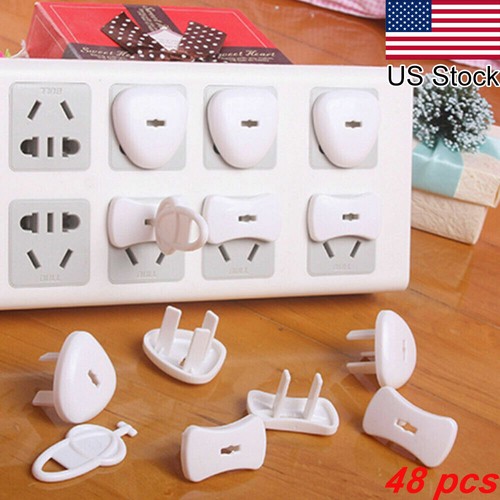 48pcs Child Proof Electric Shock Guard Outlet Plug Protector Safety ...