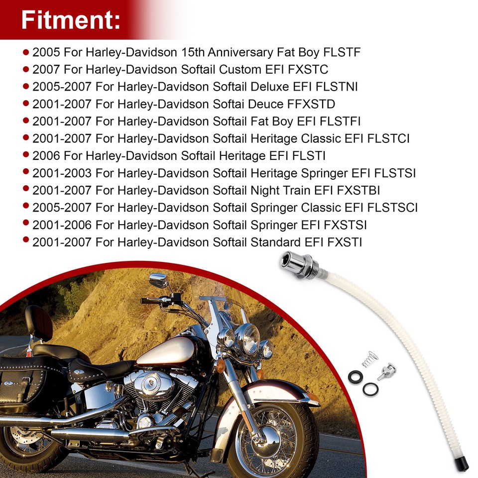 Fuel Check Valve Kit For Harley-Davidson Softail 2001-2007 62189-01A | eBay