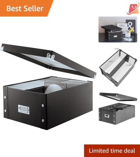 CD Storage Box Plastic Doublewide Holder Durable Organization for Home ...