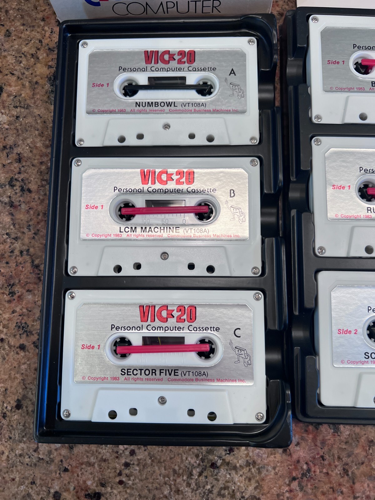 Commodore VIC-20 Cassette Tape Six 6 Pack Software City Motel, Numbowl ...