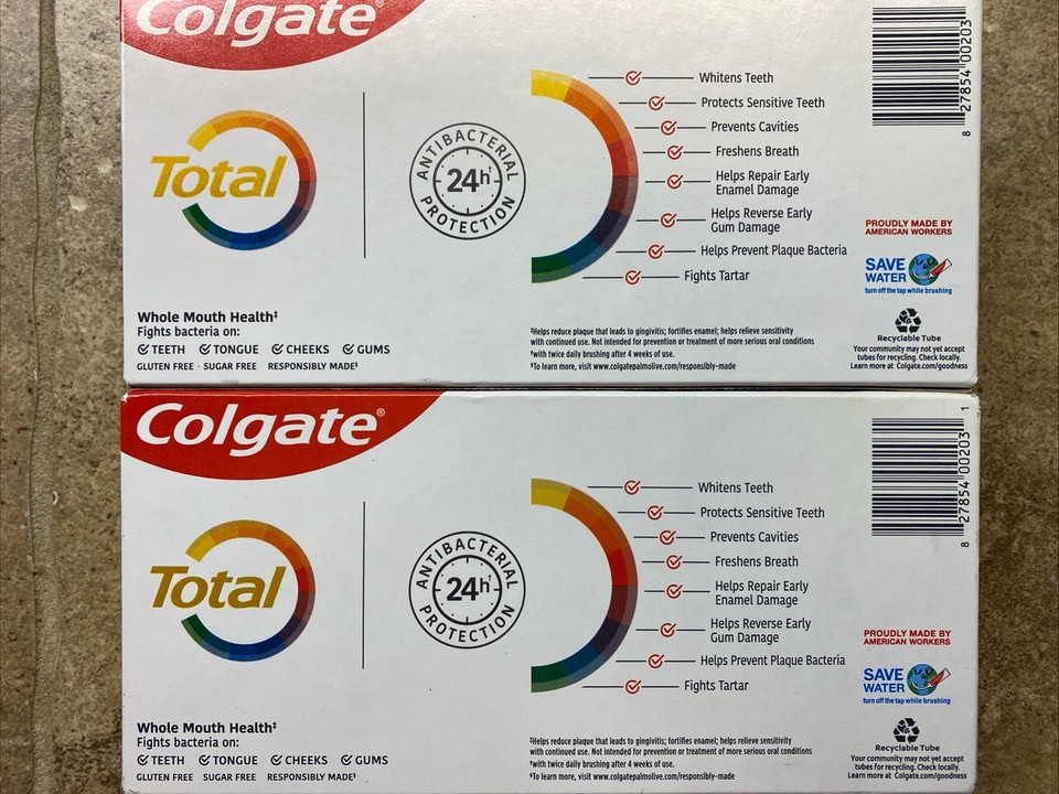 4 TUBES Colgate Total Clean Mint Toothpaste, 5.1 oz Value Pack | eBay