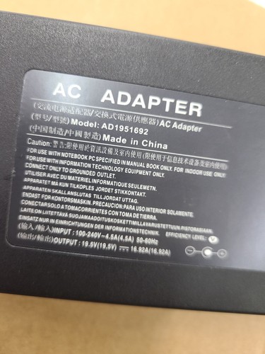 330W 19.5V Laptop Charger Predator Helios 18 16 15 Triton 17 Nitro 17 ...