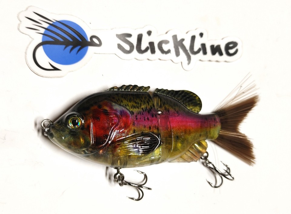 SLICKLINE 120 Jointed Sinking Sunfish Glide Bait Fishing Lure Bass Pike ...