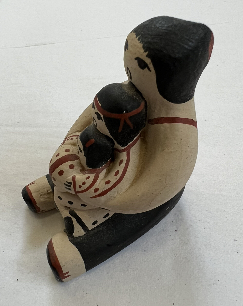 Acoma Pueblo Pottery Signed Jemez Storyteller w 2 Children Native ...