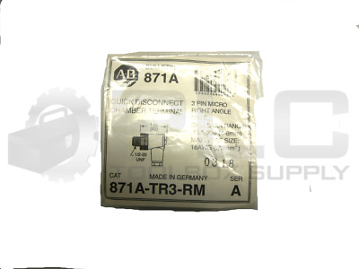 NEW ALLEN BRADLEY 871A-TR3-RM SER A QUICK DISCONNECT CHAMBER TERMINAL 3 ...