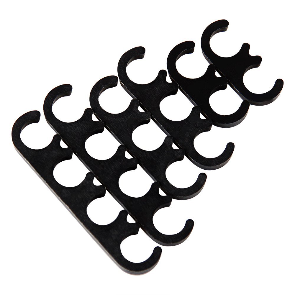 48/Set New Black 7mm 8mm 9mm Spark Plug Ignition Lead Wire Separators ...