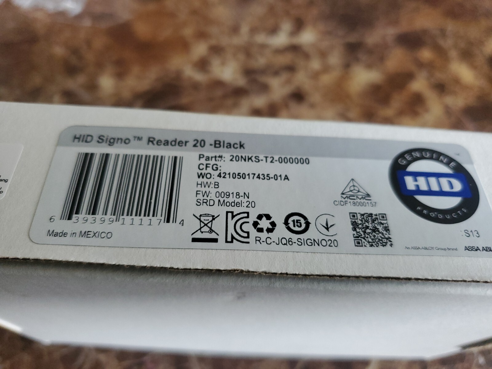 HID 20NKS-T2-000000 Signo 20 Contactless and Keypad Reader 639399111174 ...