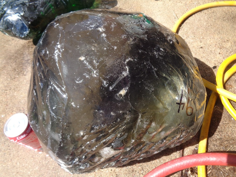 Glass Rock Slag Clear Glass Boulder 94.0 lbs Rocks Landscaping Huge | eBay