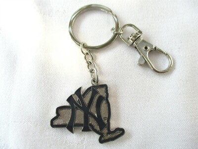 NEW YORK YANKEES Heavyweight Metal State Shaped KEY CHAIN RING #03 ...