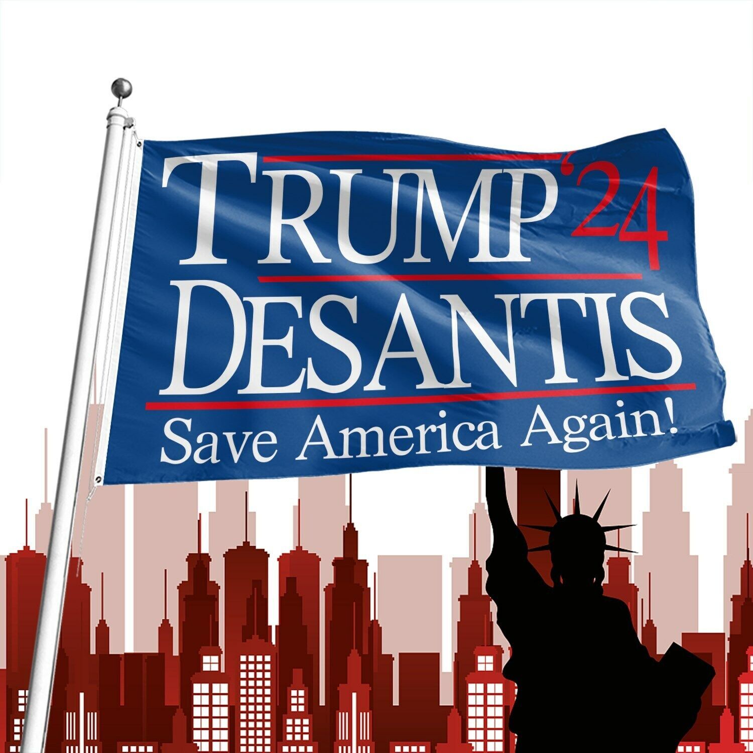 Save America Again Donald Trump Flag Trump Desantis 2024 3x5 Ft banner ...
