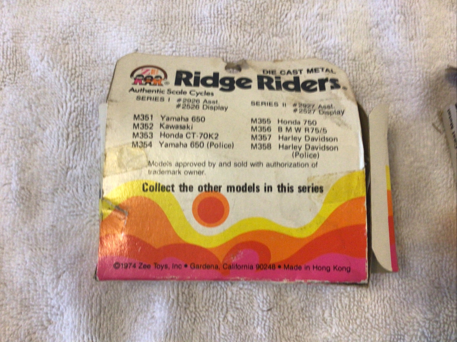 Lot Of 2 Zee Toys Ridge Riders Die Cast Metal Motorcycles, BMW R75/5 ...