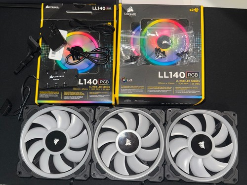 Corsair LL140 RGB 140mm Dual Fan Kit with extra LL140mm fan | eBay
