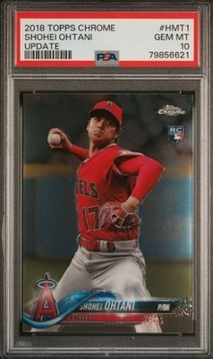 Shohei Ohtani 2018 Topps Chrome Update Rookie Card RC #Hmt1 PSA 10 GEM ...