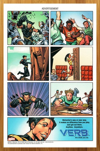 2004 Verb Vintage Print Ad/Poster Marvel Comics Wolverine Kids Sports ...