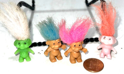 (4) Russ Mini 2" Troll Dolls Pink/Pink Green/White Pink/Tan Blue/Tan | eBay