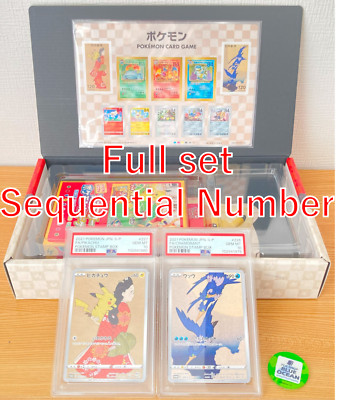 【Full set】PSA 10 Pikachu 227 Cramorant 226 Stamp Box PROMO Japanese ...