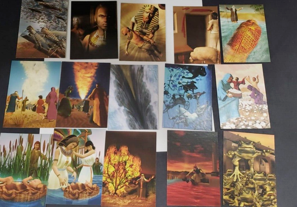 Old Testament BIBLE TRADING CARDS 24 Sealed Packs - 120 Cards Total ...