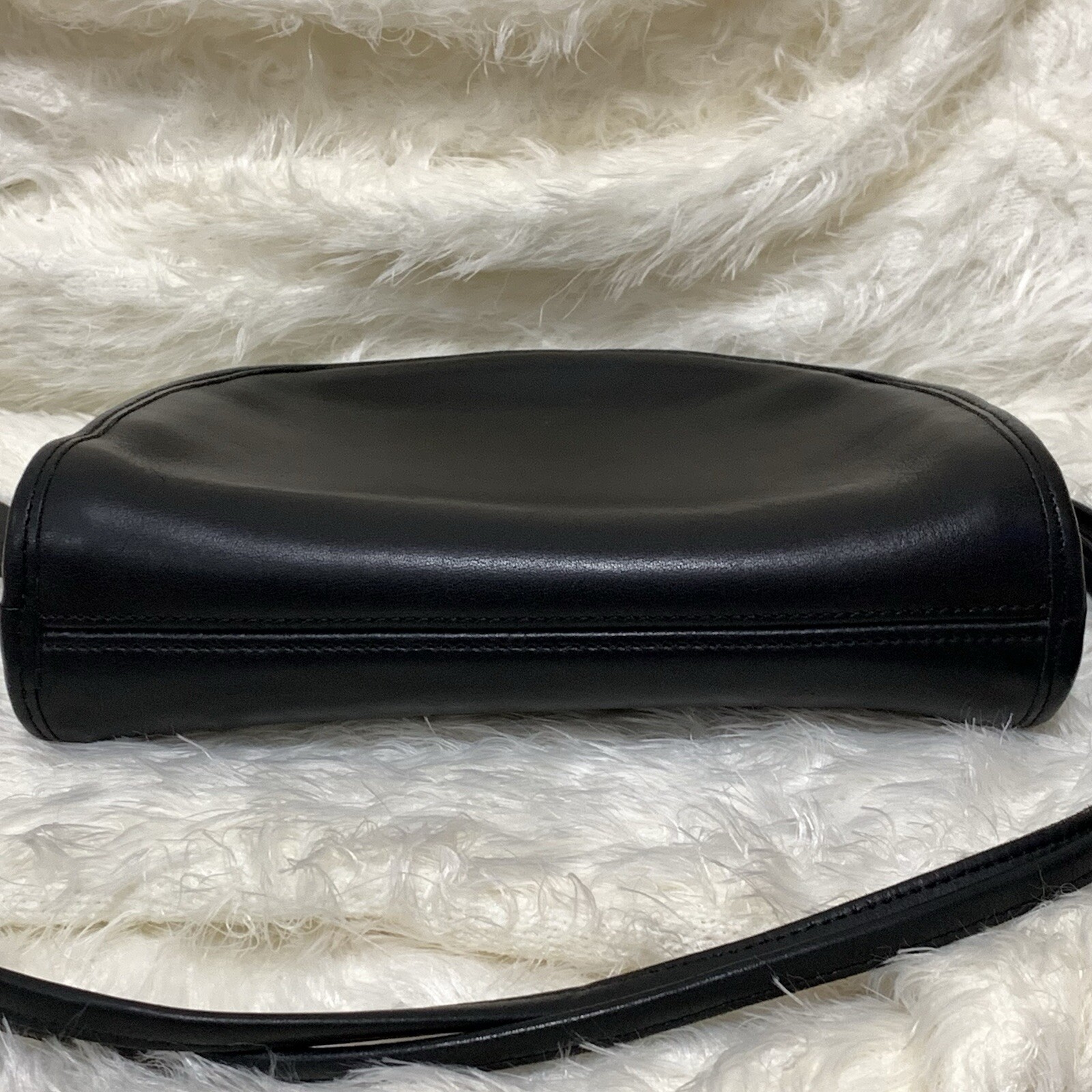 Vintage COACH Classic Leather Kimball Zip Crossbody Bag BLK 9911 Made ...