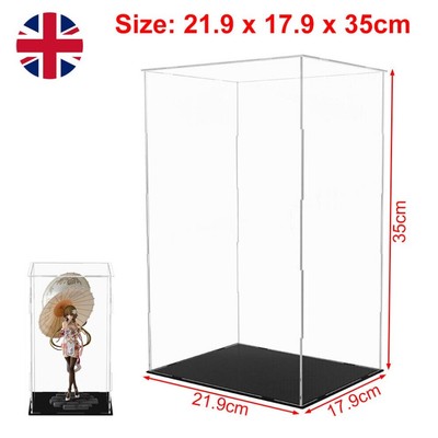 Large Acrylic Display Case Dustproof Box Perspex Clear Collectibles ...