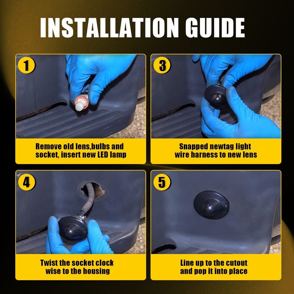 2x For Ford F150 F250 F350 LED License Plate Light Tag Lamp Assembly ...