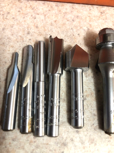 Vintage Craftsman Router Bit Set In Orange Case Made in USA | eBay