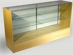 RETAIL GLASS DISPLAY CASE FULL VISION 6FT SHOWCASE - 4 COLOR OPTIONS | eBay