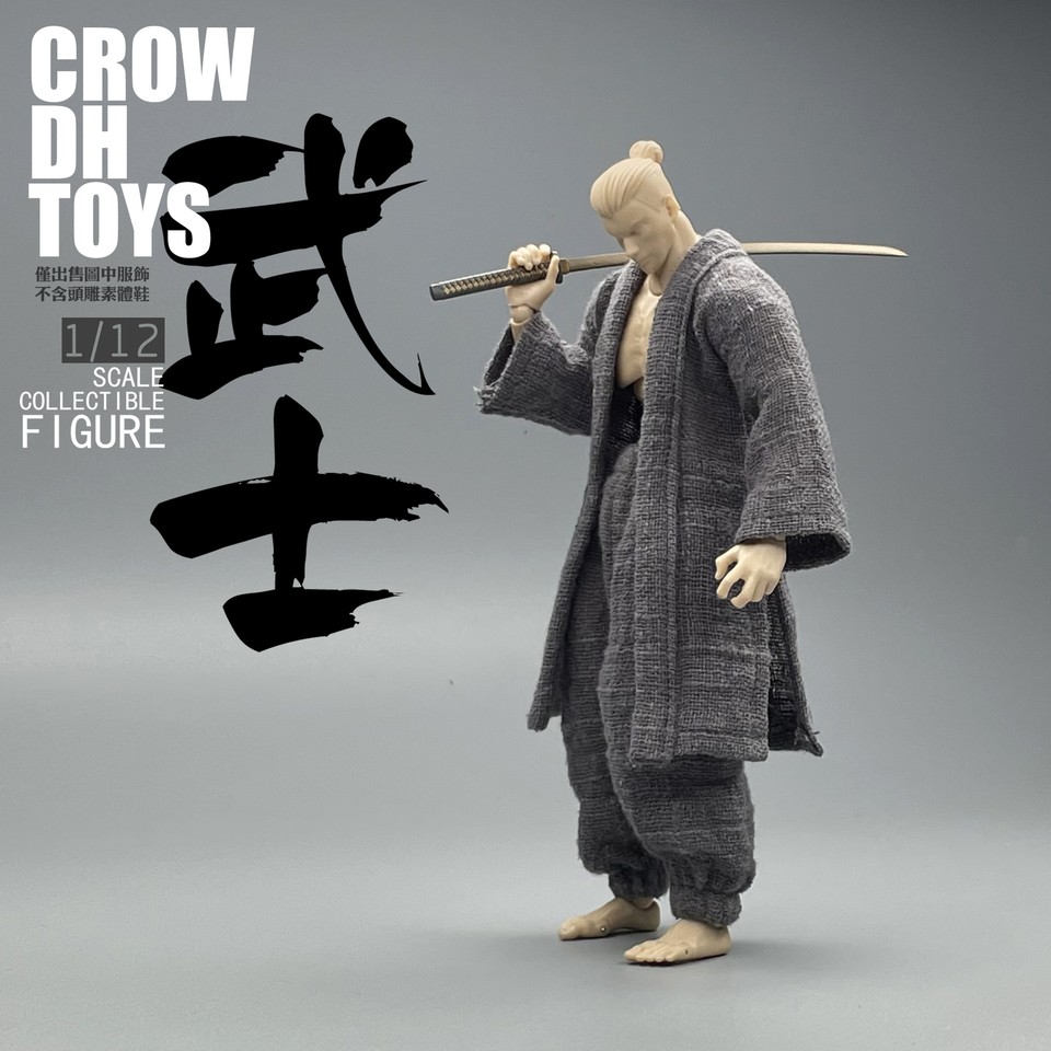 1/12 Scale Male Trendy Samurai Clothing Set Model For 6'' Action Figure ...