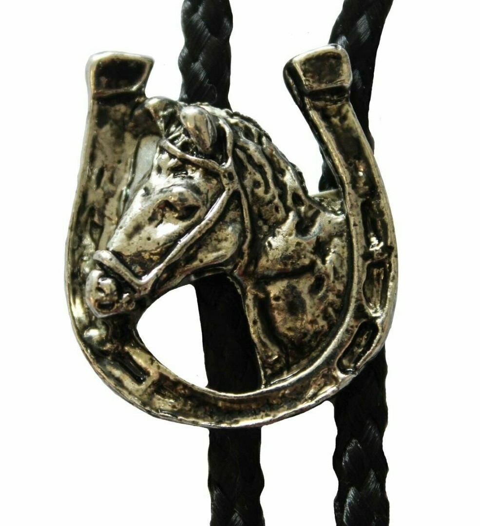 WESTERN BOOTLACE TIE COWBOY SHERIFF WILD WEST FANCY DRESS NECK ...