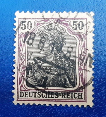 Germany Stamp Deutsches Reich Germania 50 Pfennig 1919 Mi. Nr. 91 II x ...