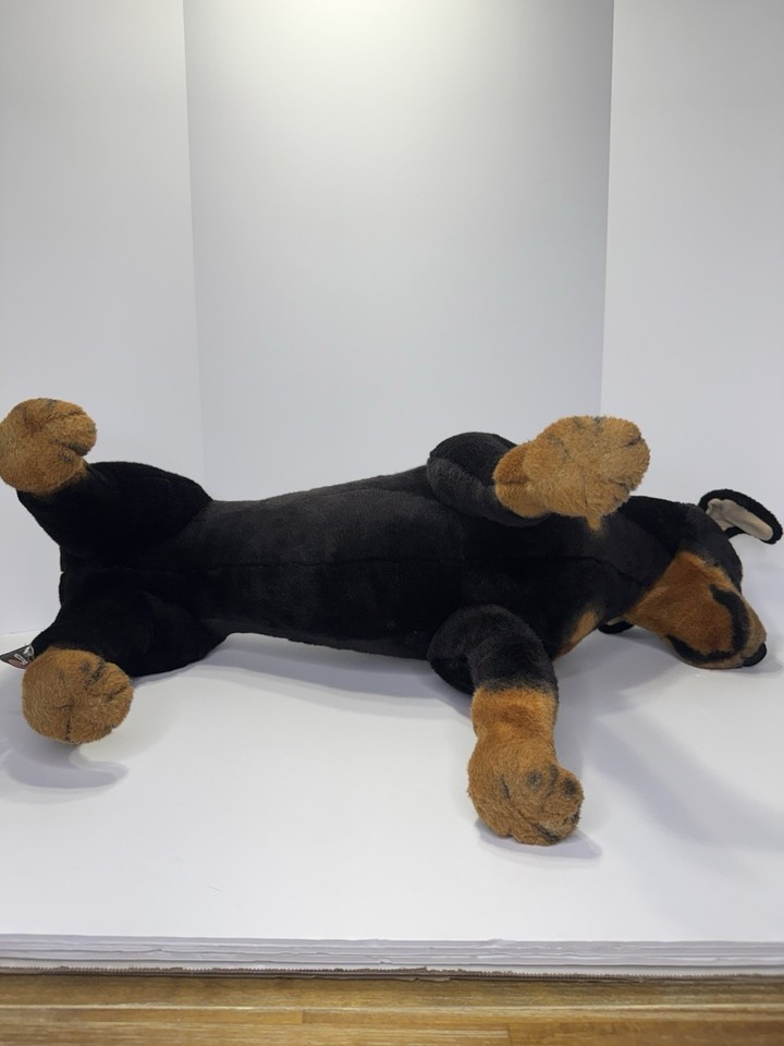 RARE 36” Melissa & Doug Rottweiler Life Size Plush Dog Black Brown ...