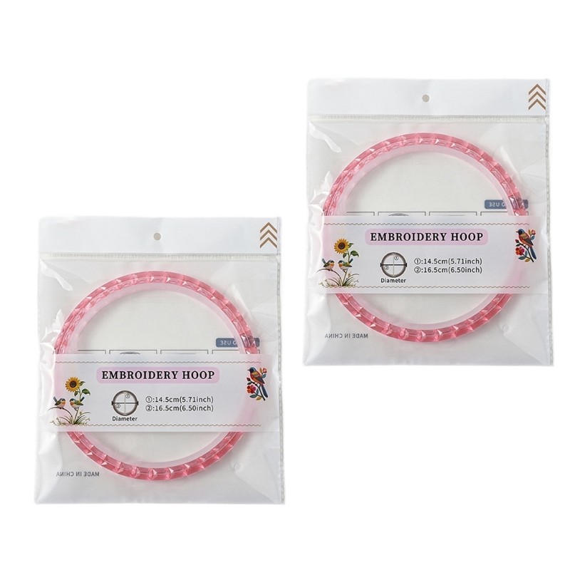Circular Plastic Embroidery Hoop Frame With Copper Screws Fasteners For ...