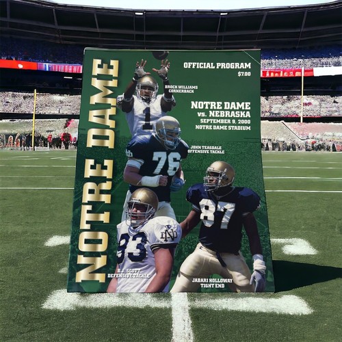 Notre Dame Football Program Notre Dame vs Nebraska Official September 9 ...
