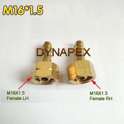 Metric Fitting M16 M16X1.5 Female Inverted to Barb Hose ID 3/8” Swivel ...