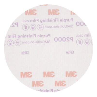 3M 30666 6" Hookit Abrasive Sanding Discs 260L, 2000 Grit, Purple, 50 ...