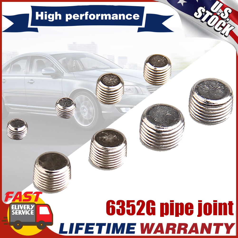 6352G Pipe Plug Fitting Steel Pipe Plug Plated Chrome Kit 1/8"1/4" 3/8 ...