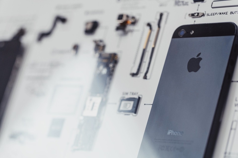 Disassembled iPhone Teardown With Frame, Deconstructed iPhone Art ...