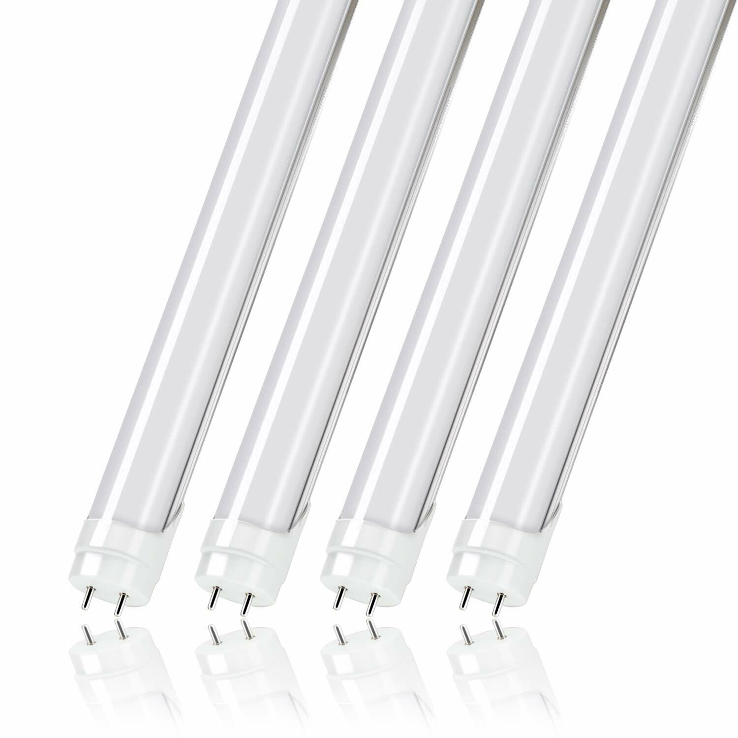 T8 4FT G13 LED Tube Light Bulb 22W 6000K- 6500K LED Shop Light Bulb 4 ...