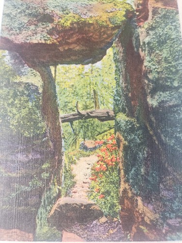 C 1947 Natural Bridge Boulder Rock Kaaterskill Park Catskill Mtns NY ...