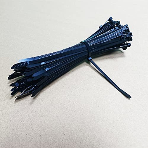 100 Pack Releasable Reusable Zip Ties Nylon Cable Heavy Duty Wire Self ...
