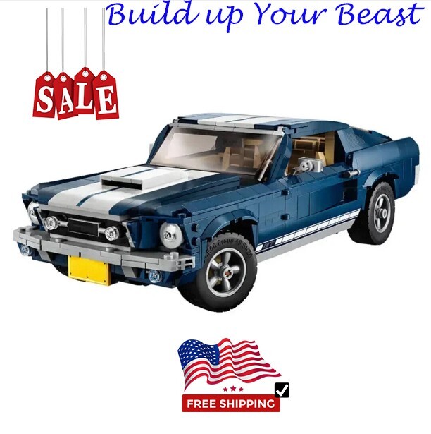 Ford Mustangs Sports Racing Car MOC Technical Building Blocks Bricks Set
